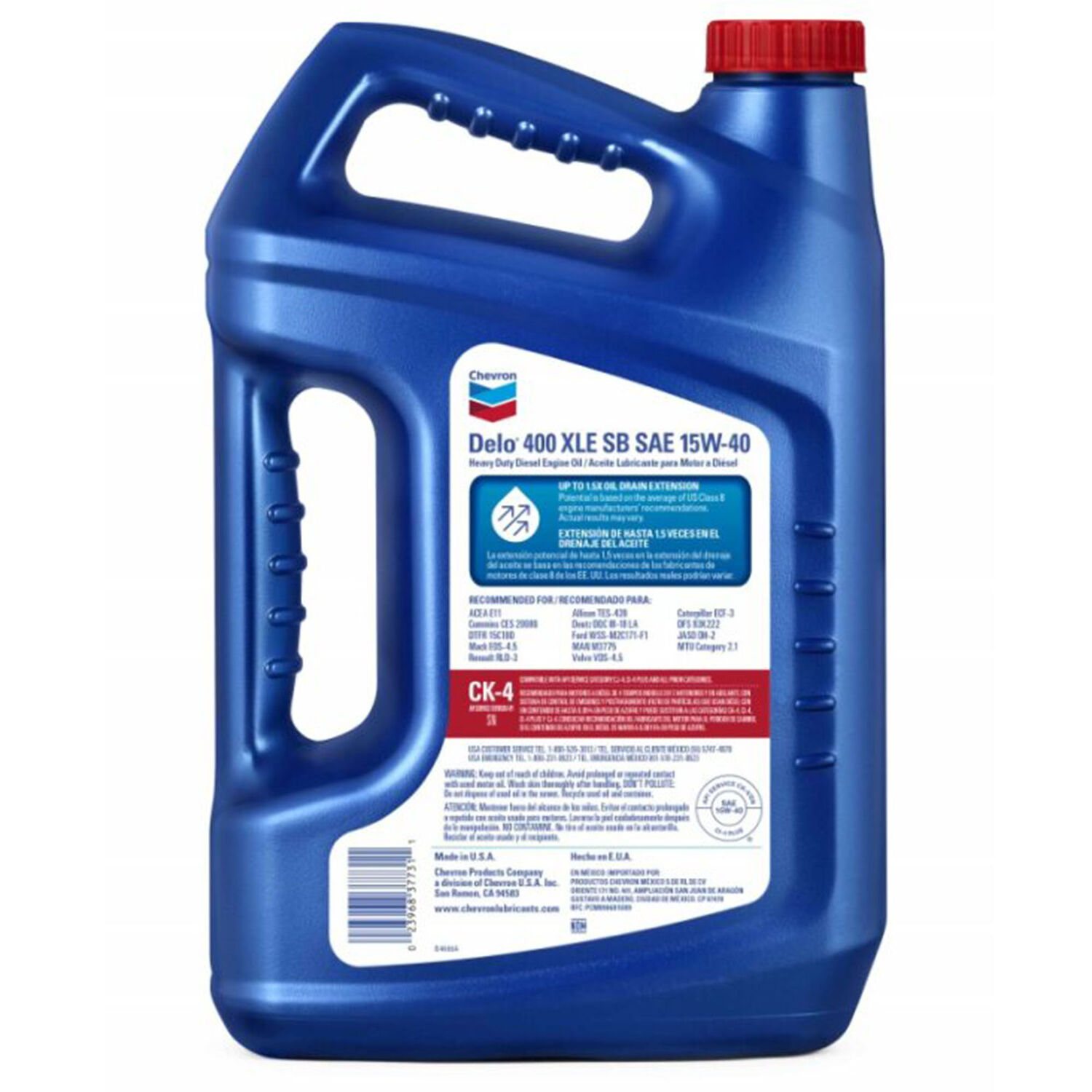 Chevron Delo 400 SAE 15W-40 XLE Synthetic Blend - Gallon