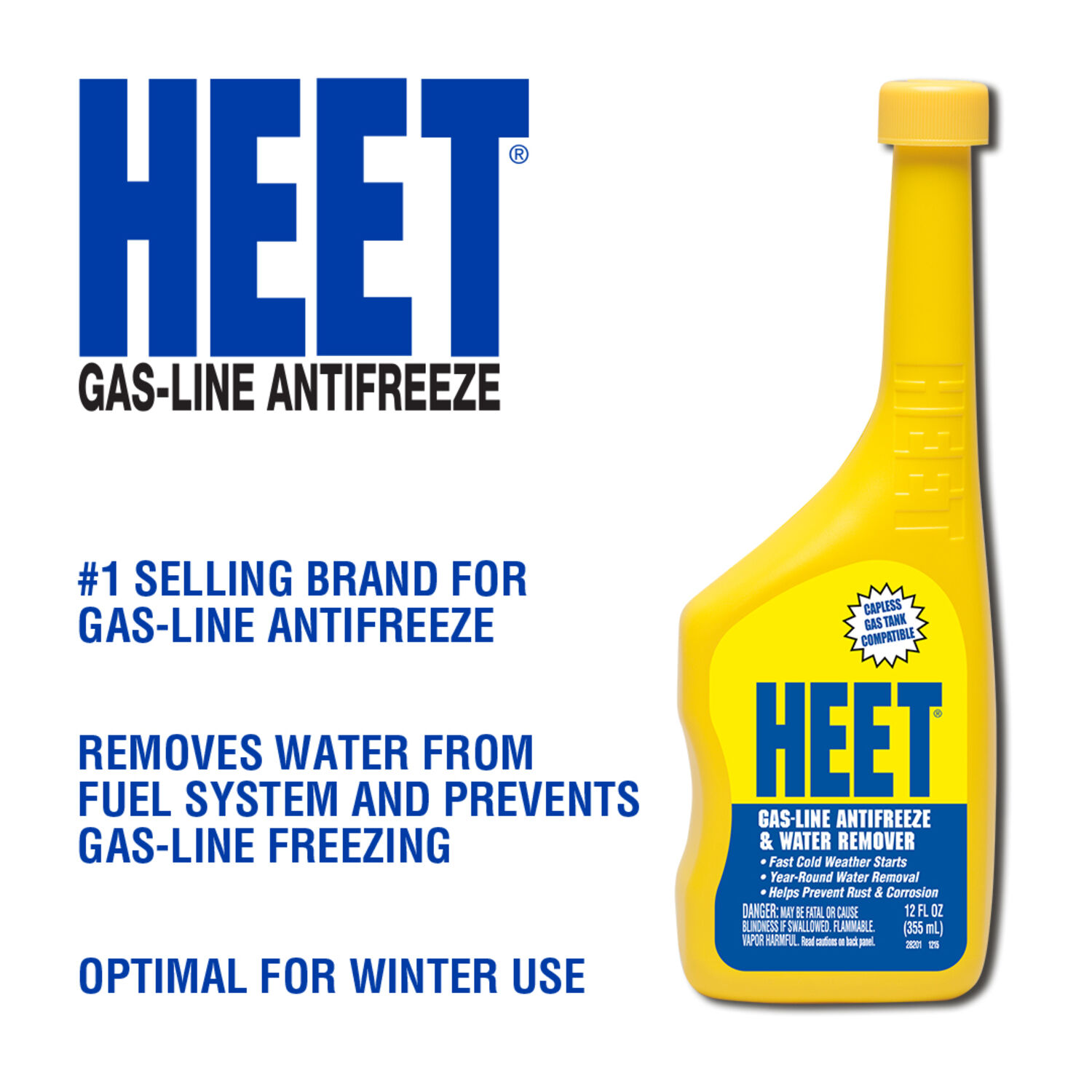 Product: HEET Gas-line Antifreeze & Water Remover - 12 fl. oz.