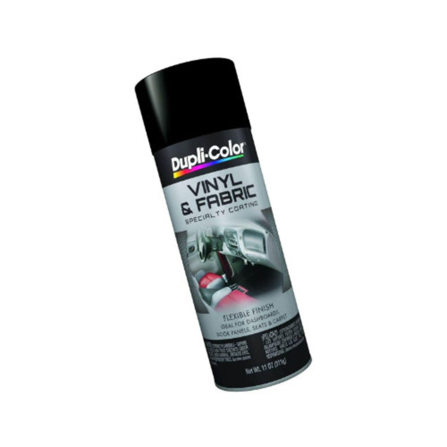 Dupli-Color Vinyl & Fabric Coating Spray Paint - Flat Black - 11 oz.