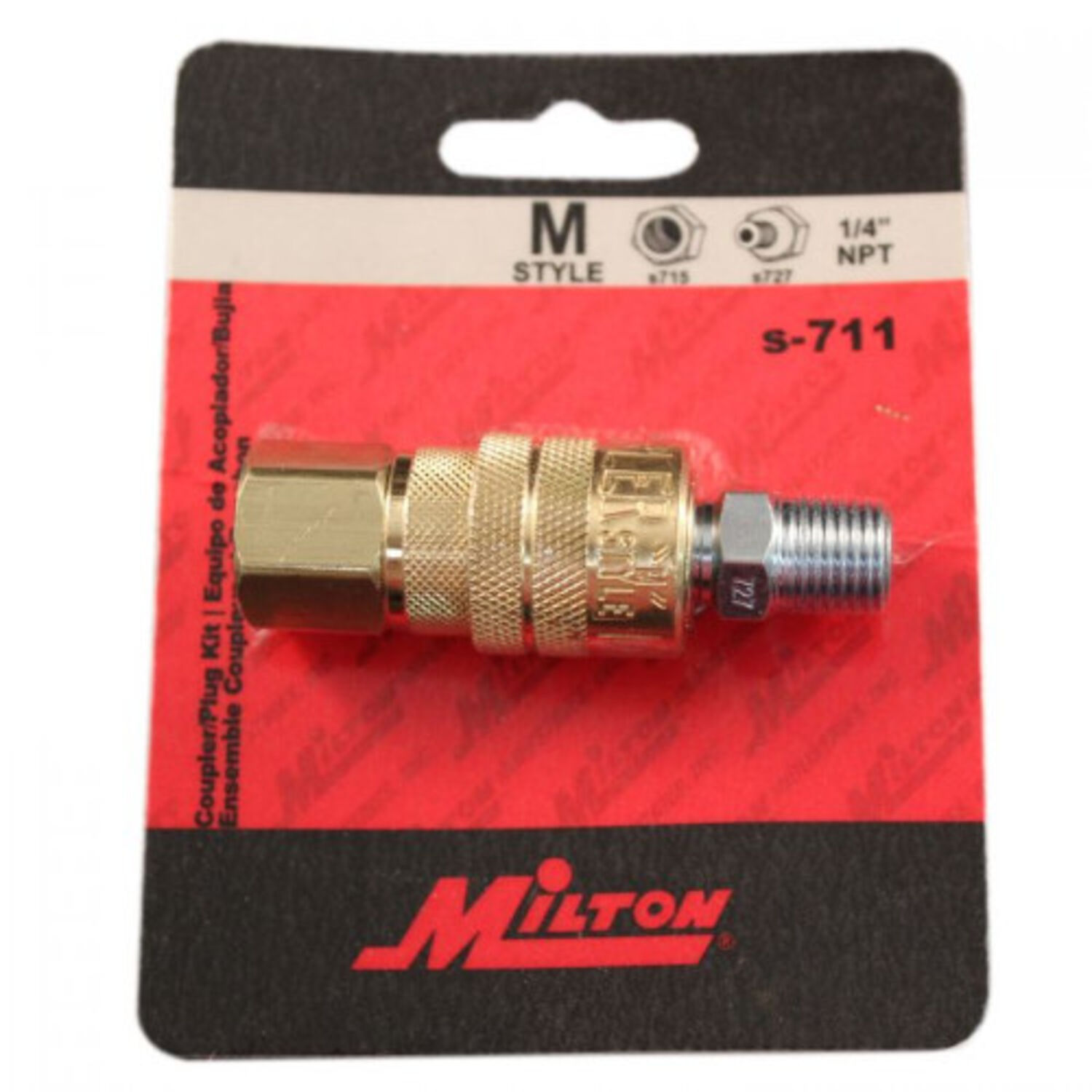 Milton 1/4 in. NPT M Style Coupler and Plug