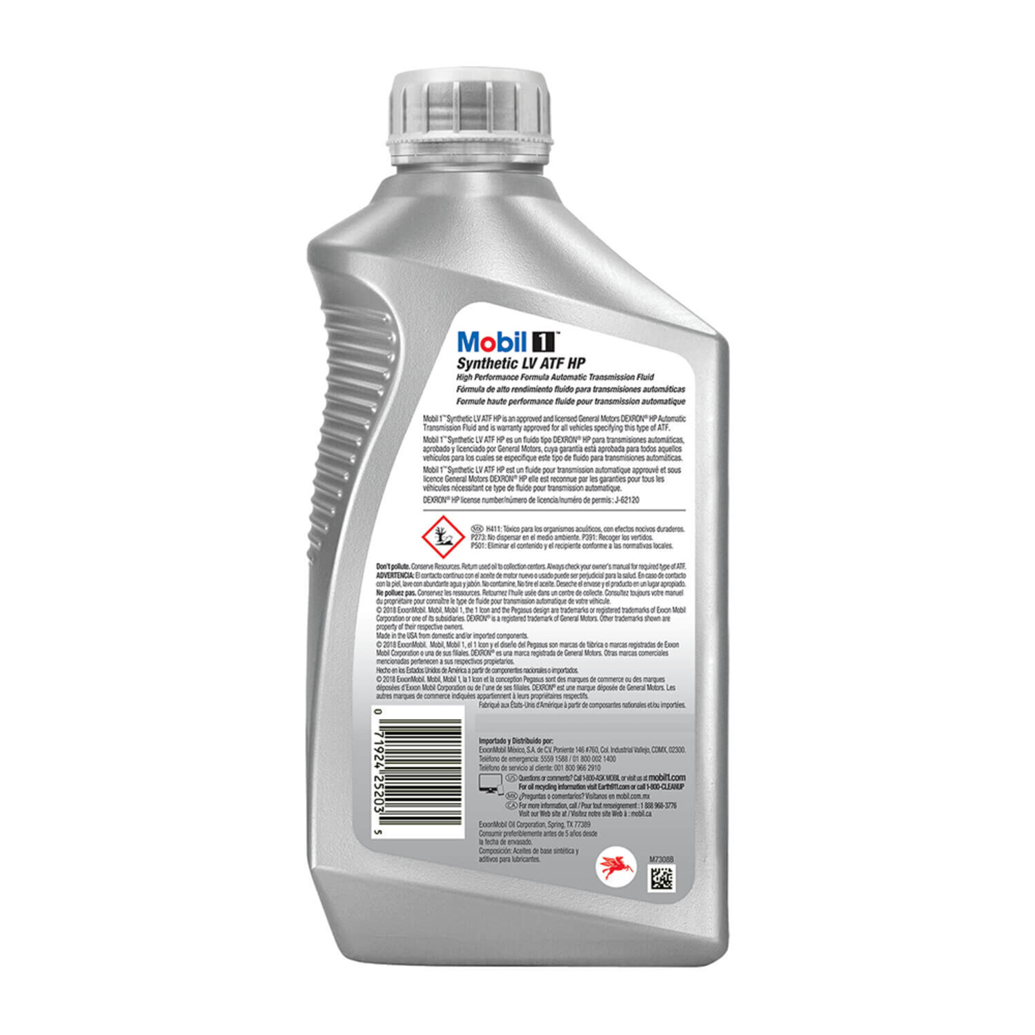 Mobil 1 Full Synthetic LV Automatic Transmission Fluid HP, 1 Quart