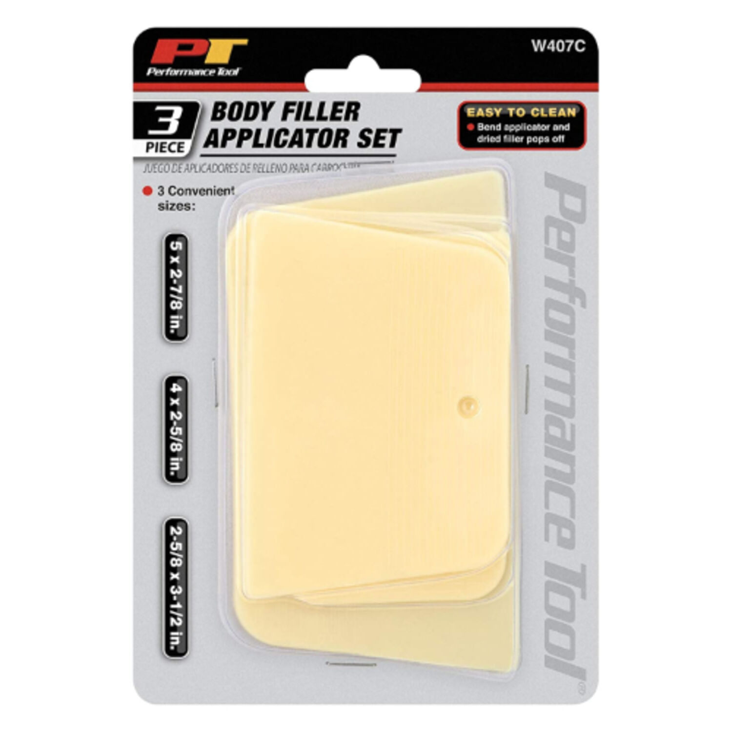 Product: Performance Tool 3 pc. Body Filler Applicator