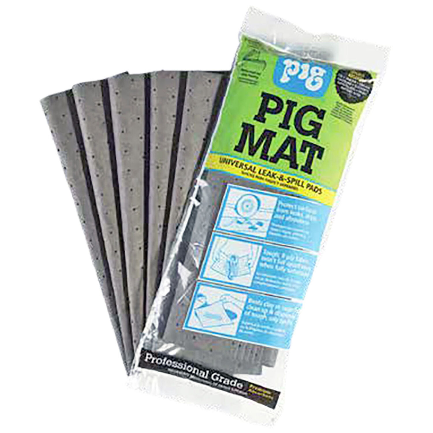 New Pig Universal Lightweight Absorbent Mat Pad, 20 in x 15 in. (5 Pack)