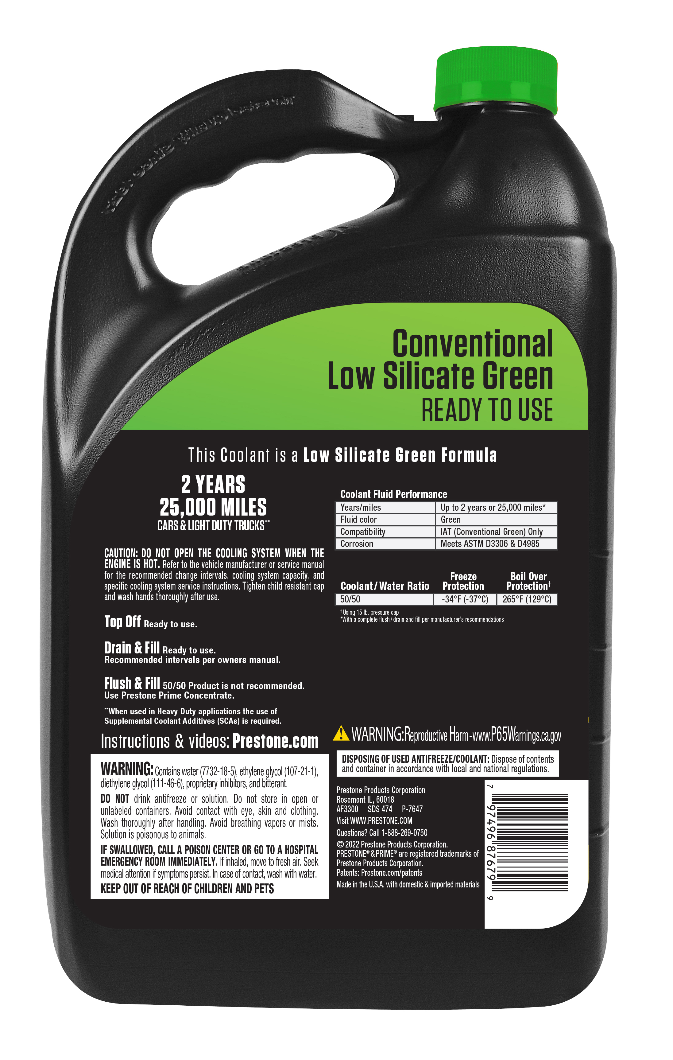 Prime by Prestone Green Silicate 50/50 Antifreeze - 1 Gallon