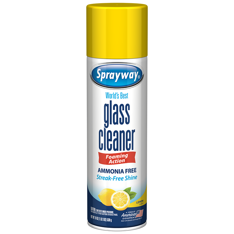 Sprayway Glass Cleaner Lemon Scent Foaming Aerosol 19oz